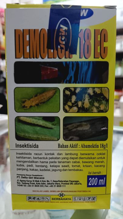 Demolish insektisida Bahan Aktif :Abamectin 18 g/l kemasan 250 ml ...