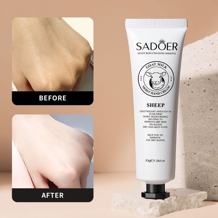 SADOER Moisturizing Perfume Hand Cream 30g GOAT MILK/MILK EXTRACT/HORSE OIL/Snail Moisturizing ...