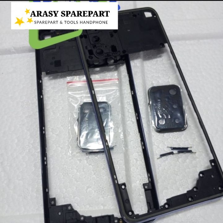 TULANG RANGKA BAZEL SAMPING BEZEL TUTUP MESIN OPPO A95 4G DENGAN KACA ...