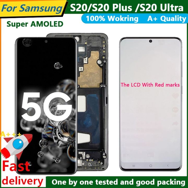 AMOLED Frontal S20 G980 Display For Samsung Galaxy S20 Plus G985 LCD Touch Screen Digitizer S20 ...