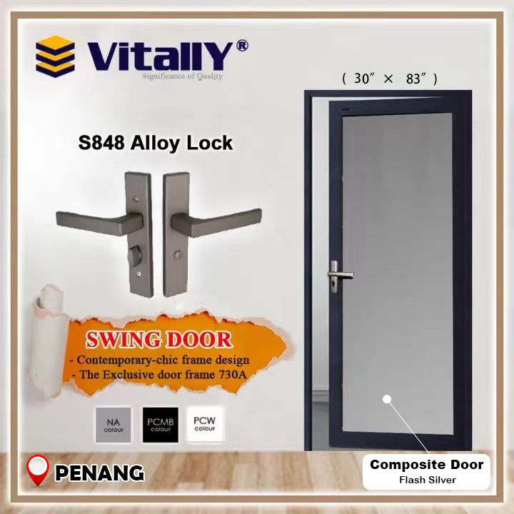 (PRE-ORDER) VITALLY 830A SWING ALUMINUM DOOR /TOILET DOOR /PINTU BILIK ...