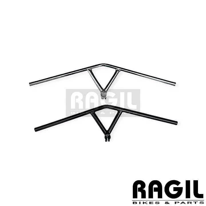 STANG SEPEDA BULLMOOSE HANDLEBAR LEBAR HITAM CHROME KROM FIXIE FEDERAL ...