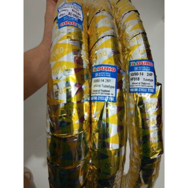 BAN DURO RING 14 UKURAN 50/90-14 & 60/90-14 + BAN DALAM ORIGINAL ...
