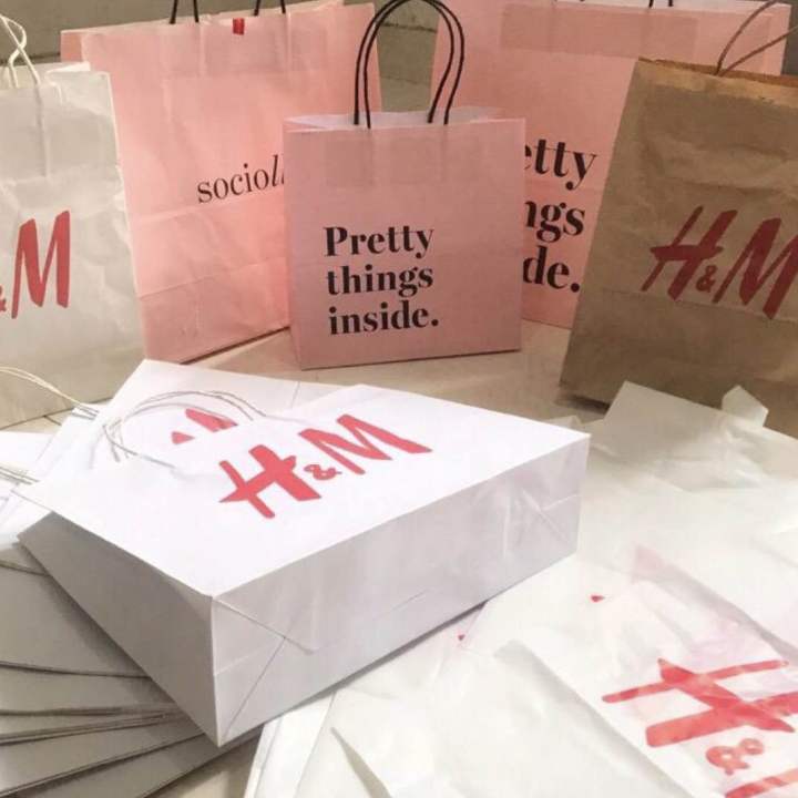 HNM NEW PAPERBAG PLASTIK PLASTIC DUS KARTON TAS PACKAGING | Lazada ...