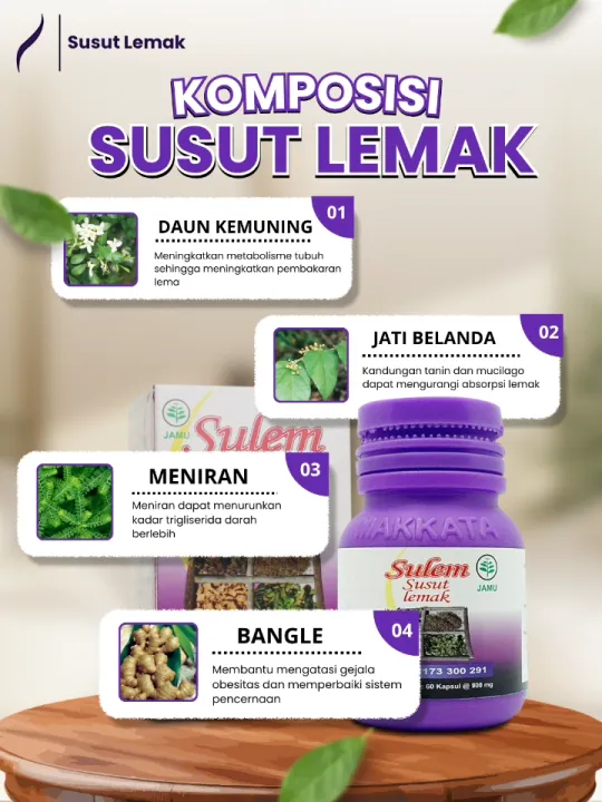 Susut Lemak 60 Kapsul Pengatur Berat Badan Original Bpom | Lazada Indonesia