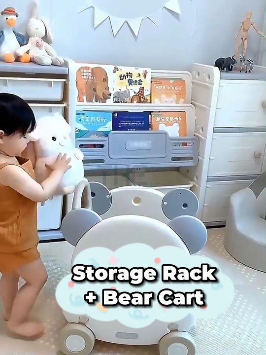 THE Bear Multifunction Storage Cabinet Toy Storage Rack Organizer ...