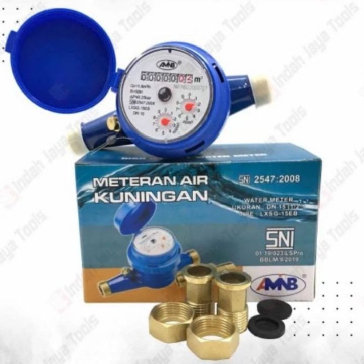 Meteran Air 1/2" Water Meter Kuningan Asli 1/2 Inch Meteran air (water ...