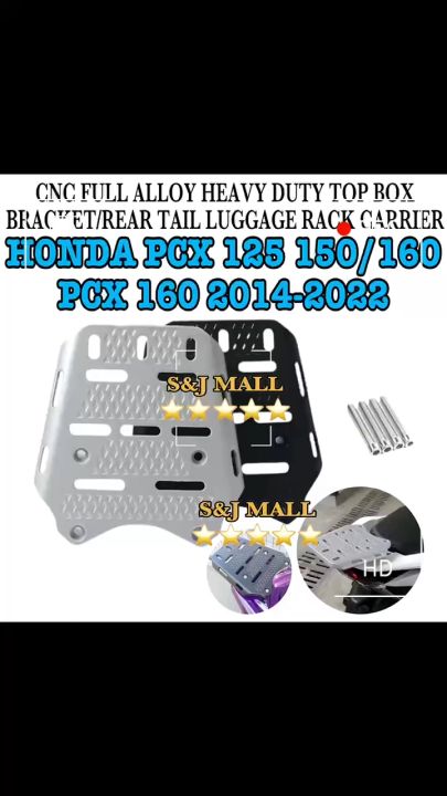 Honda PCX 125 / PCX 150 / PCX 160 Motorcycle Rear Heavy Duty Alloy Top ...