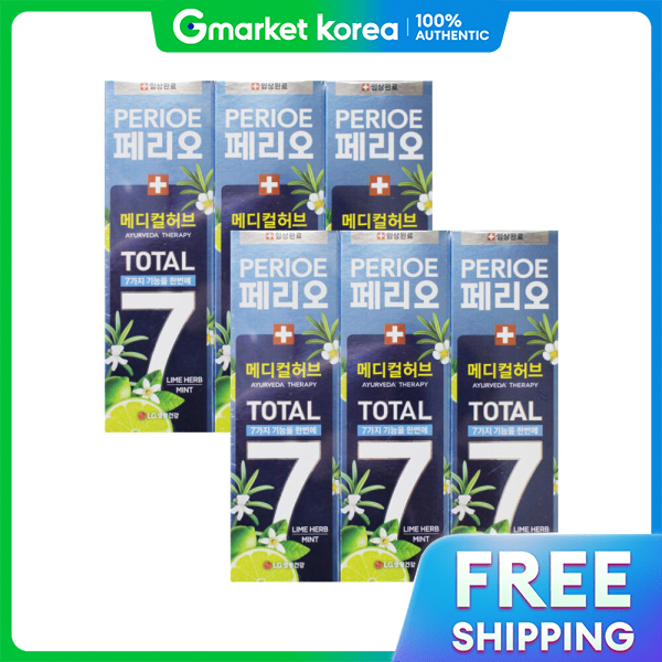 PERIOE | Perio Total 7 Medical Herb Toothpaste Lime 100g x 6 | Lazada PH