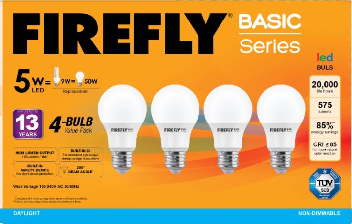 Firefly Basic 4-LED Bulb Value Pack 5W DL - V40EBI105DL | Lazada PH