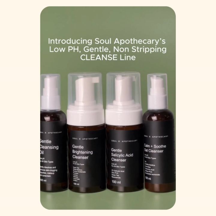 SOUL APOTHECARY: Gentle Cleansers (Salicylic Acid, Brightening, Oat Cleanser) | Lazada PH