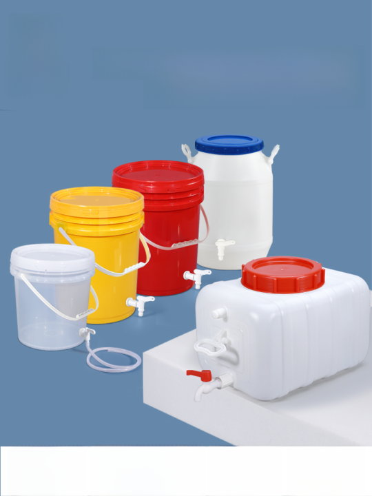 Plastic Water Bucket with Tap And Valve for Home Use Hand Washing ...