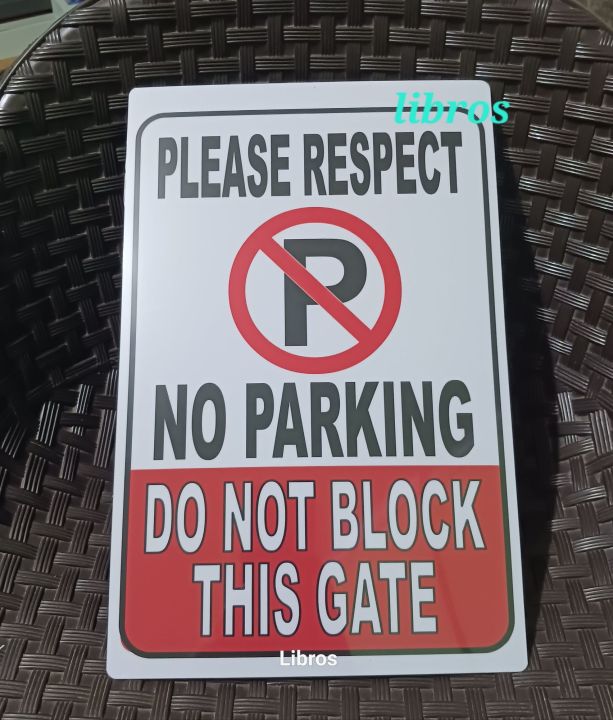 PVC A4 size Signage Please Respect Do Not Block the Driveway | Lazada PH