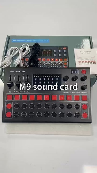 M9 Sound Card ซาวด์การ์ด การ์ดเสียงสด แปลงสัญญาณเสียง เอฟเฟค เปลี่ยน ...