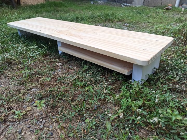 Wooden Riser Monitor Aesthetic Nordic Two Tone Color | Lazada PH