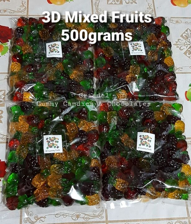 Gummy Candy 3D/4D Mixed Fruit 500g | Lazada PH