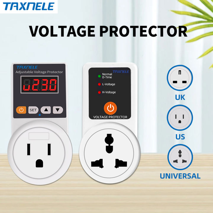 Automatic Voltage Protector AC 220V 16A Adjustable Power Surge ...