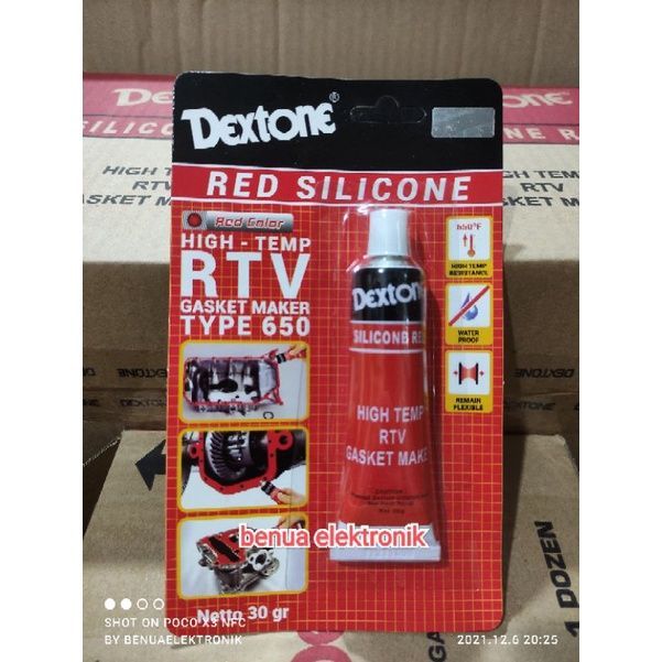 Promo 1PCS Dextone Red Silicone 30 GR Lem Gasket Merah 650 | Lazada ...