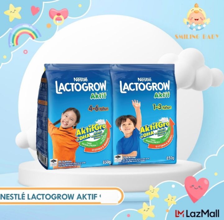 Nestle Lactogrow Aktif 1-3Years/4-6Years （850g） | Lazada