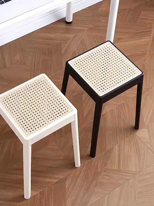 Nordic Rattan Woven Plastic Household Stacking Chairs | Lazada PH