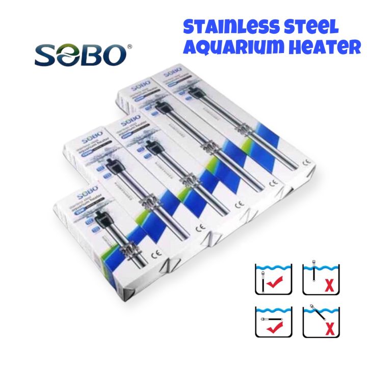 Sobo Stainless Steel Aquarium Heater 50W / 100W / 300W / 500W Automatic Temper Adjustment ...