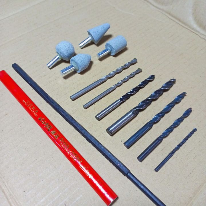drill bit set with drill guide and pencil 13pcs | Lazada PH