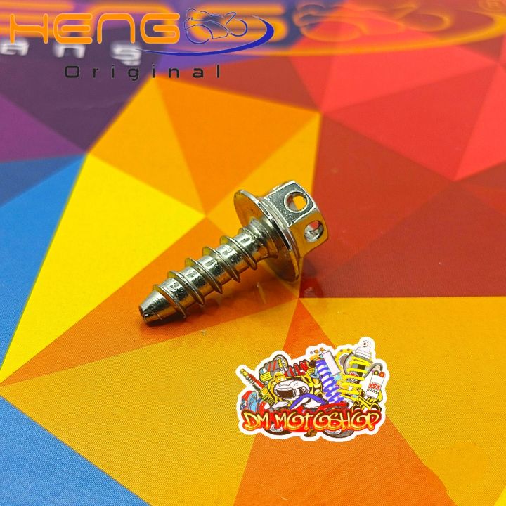 Heng 5mm Motorcycle Fairing Screw - White Gold, Flower Head Design (1 ...