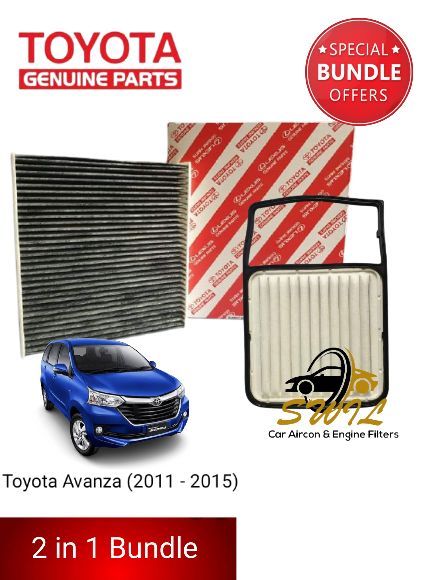 TOYOTA BUNDLE of Air Filter AC Cabin filter for Toyota Avanza (2011 ...