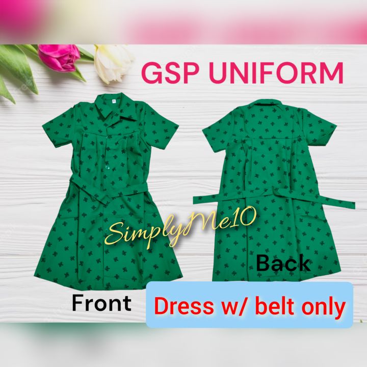 Gsp Star Scout Uniform Dress with belt and acc's per piece | Lazada PH