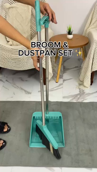 Jbos 2024 New broom and dustpan set Household Hot selling Sturdy Durable Thick Plastic Soft-Fur ...