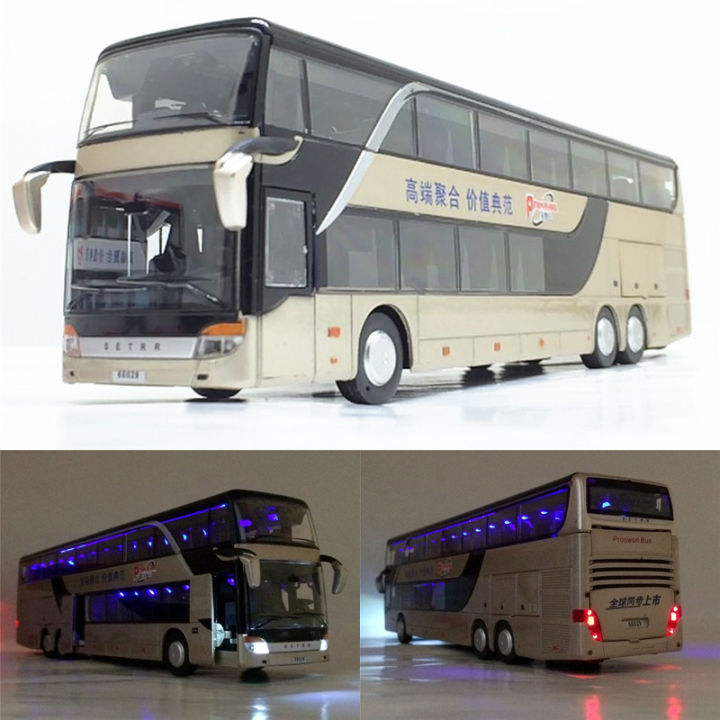Double Layer Long Distance Sightseeing Bus รุ่นโลหะผสมเสียงเปิดประตู ...