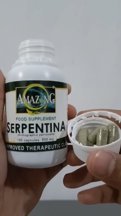 Serpentina Capsule - Amazing Food Supplement 500mg Capsules Bottle of ...