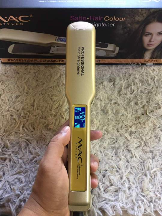 Mac Hair Straightener 480F Fast Heating Customized Titanium Flat Iron ...
