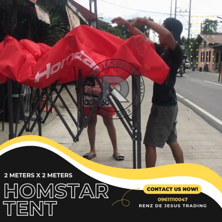 HOMSTAR ⭐ RETRACTABLE TENT 2m x 2m Retractable Gazebo/ Memorial/ Garage ...