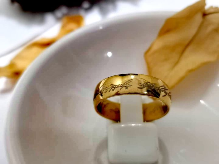 Stainless Steel Gold Plated Lord of the Rings Ring. | Lazada