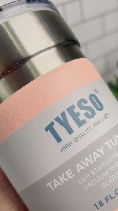 Ly giữ nhiệt TYESO 550/710ml, bình giữ nhiệt inox 304 chống gỉ có dây treo kèm ống hút silicon ...