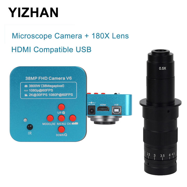 YIZHAN HD 1080P 60FPS Digital Microscope Camera 38MP Video Camera HDMI ...