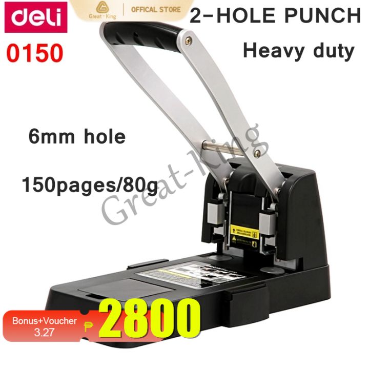 Deli 0150 Heavy Duty Punch Puncher 2 Holes 150 sheets | Lazada PH