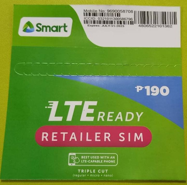 SMART Retailer Sim plus Load of (150 pesos) | Lazada PH