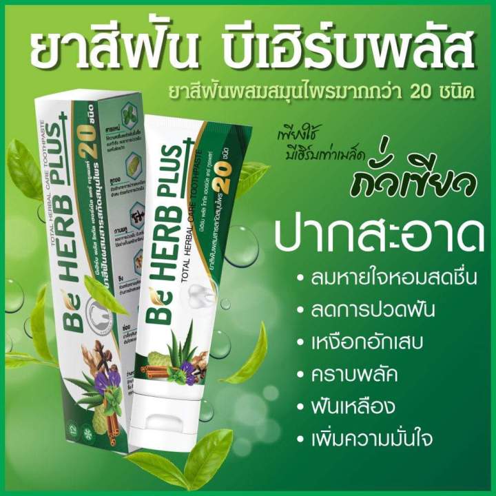 ยาสีฟัน บีเฮิร์บ พลัส BE HERB PLUS 80 กรัม | Lazada.co.th