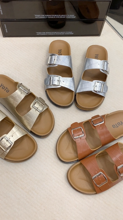 YOTO Birken-Style Sandals For Women Two Adjustable Straps Platform Slip ...