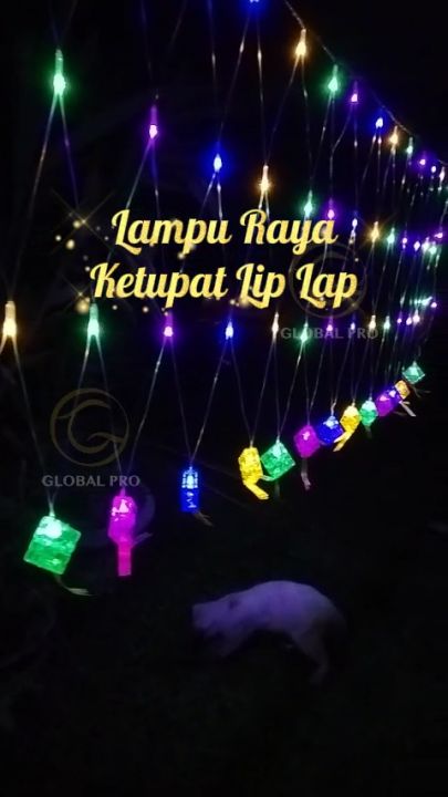 2025 Lampu Raya Ketupat Meteor Light Effect Lampu Raya Net Style ...