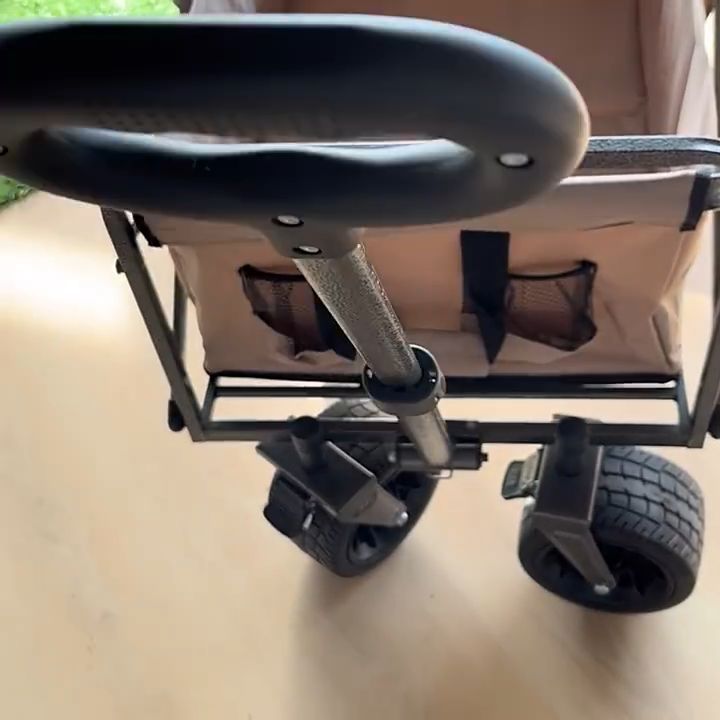 Foldable Camping Trolley, Big Wheel Heavy Duty Outdoor Wagon, 150L ...