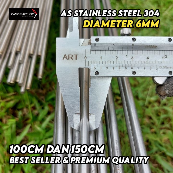 Shaft As Stainless 304 6mm Panjang 1 Meter dan 1,5 Meter | Lazada Indonesia