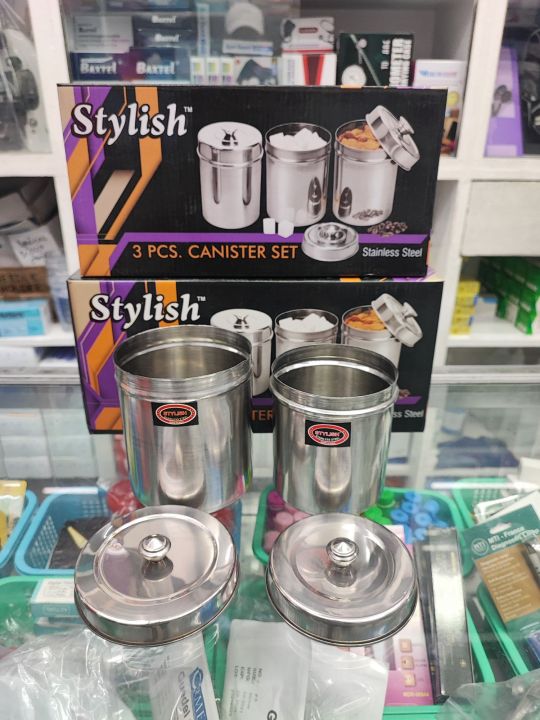 Cotton Canister, Cotton Container Stainless (Sold per piece) 9cmx11cm ...