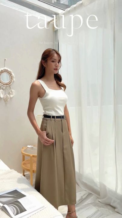 Taupe.brand - Belle Top "เสื้อกล้ามคอเหลี่ยม ผ้า Knit สไตล์Korea ผ้า ...