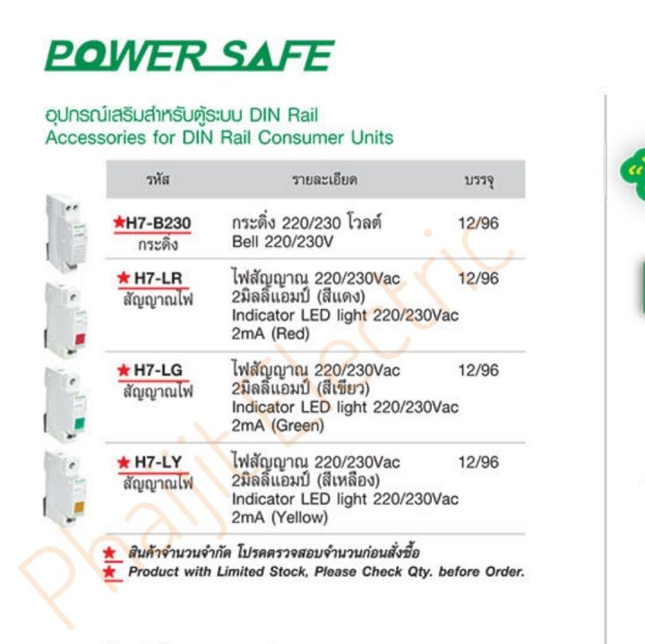 Haco อุปกรณ์สำหรับตู้ระบบ-DIN-Rail-สัญญาณไฟ Haco-H7-LR ,H7-LG ,H7-LY ...