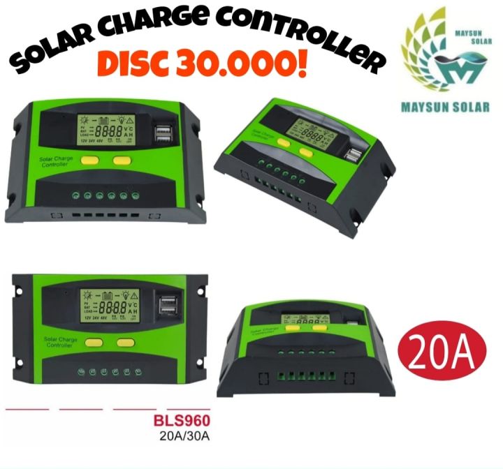 SCC PWM 20A 12V Solar Charger Controller 20A PWM | Lazada Indonesia