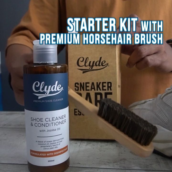 Clyde Premium Shoe Cleaner Starter Kit (Horsehair Brush) | Lazada PH