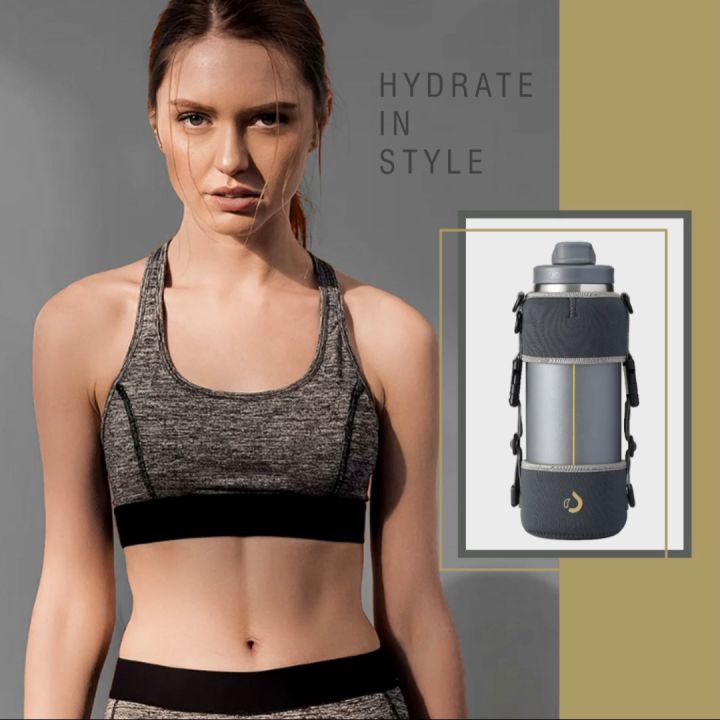 JUGGERNAUT 32oz Stainless Steel Water Bottle with Protective Carry Case ...